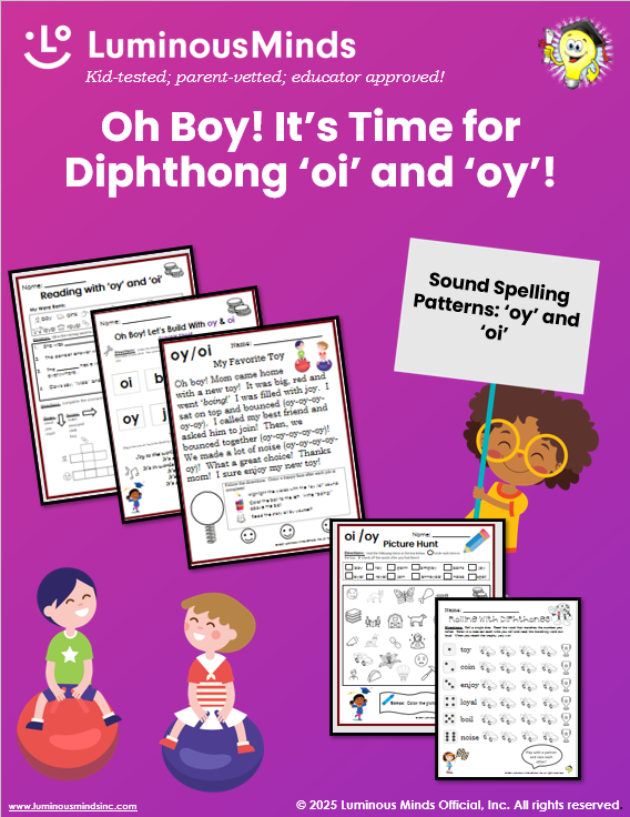 Reading Comprehension Worksheets - Diphthong Bundle Pack | Sound ...