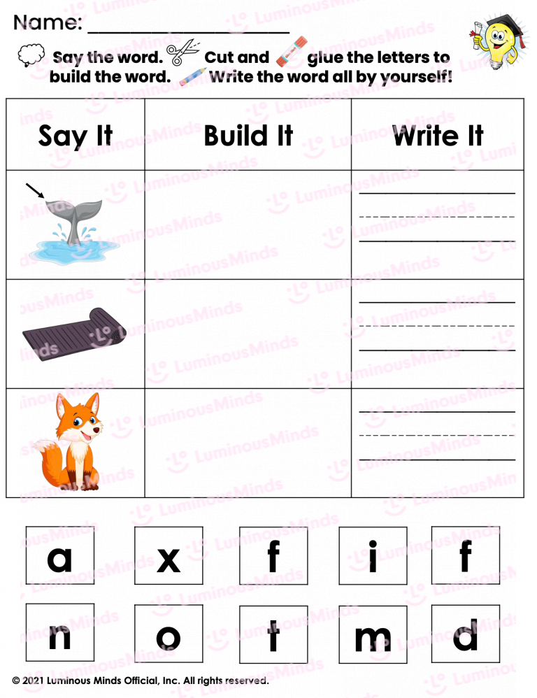 Reading Comprehension Worksheets - Say It, Build It, Write It!