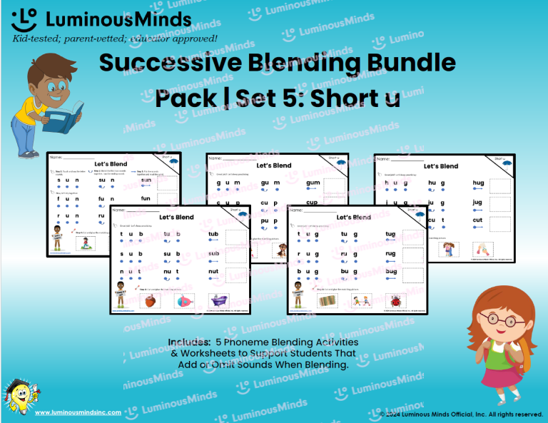 Reading Comprehension Worksheets - Successive Blending Mini Bundle Set ...
