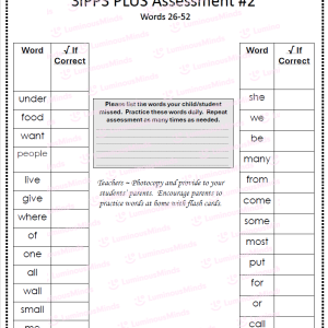Reading Comprehension Worksheets - SIPPS-Aligned PLUS Level Sight Word ...
