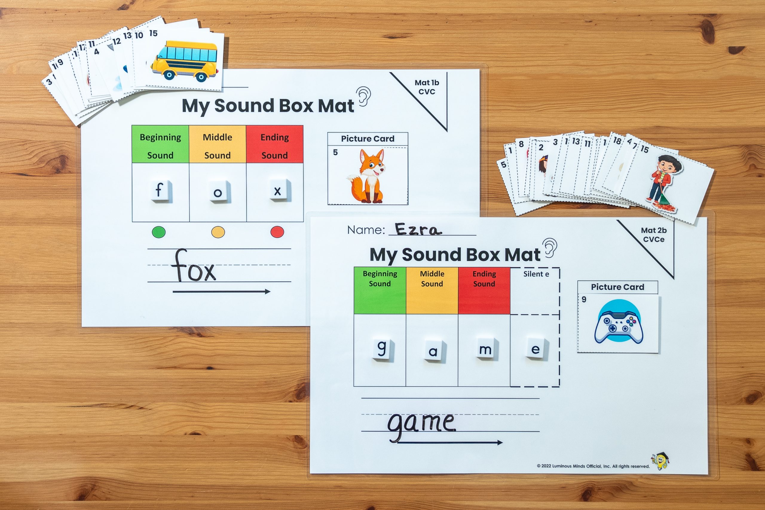 CVC & CVCe Sound Box Word Building Mats | Hands-On Phonics & Word ...